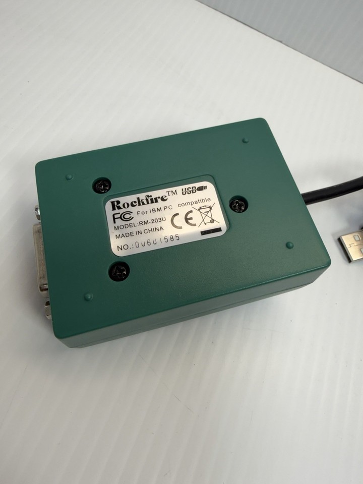 Rockfire USB Universal Serial Bus RM-203U IBM PC Game Port Joystick ...