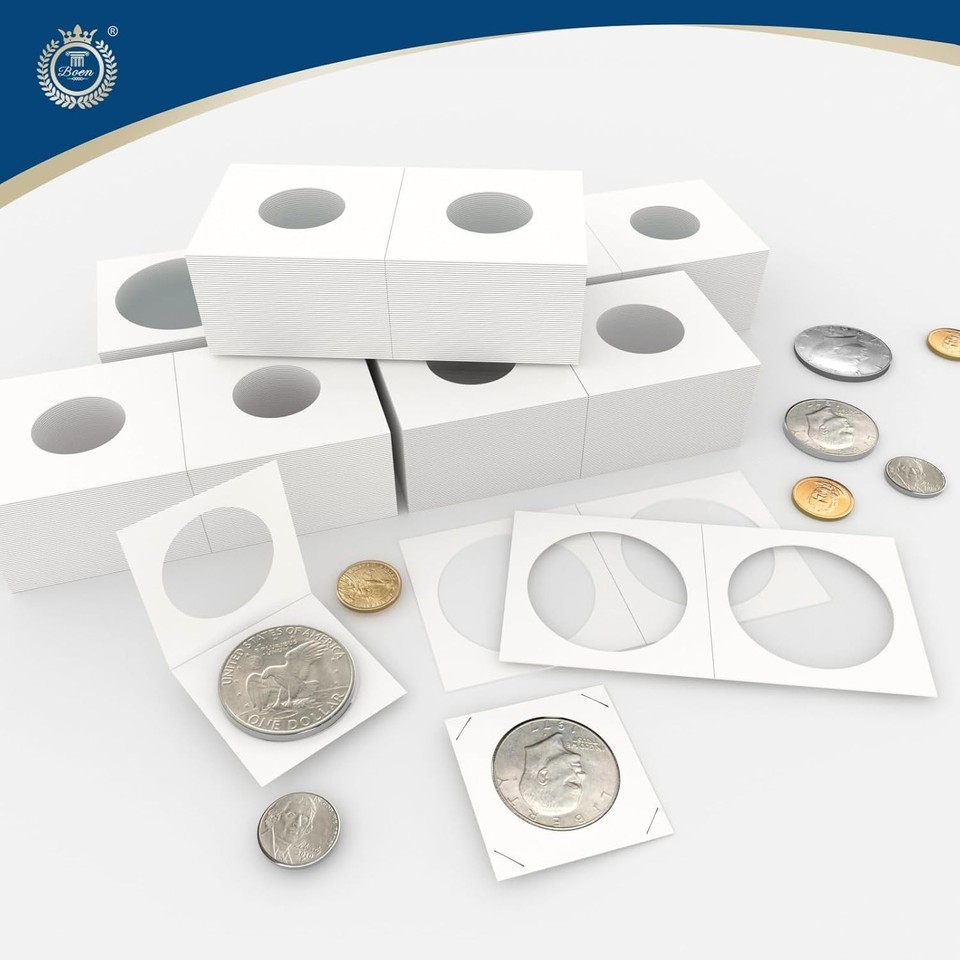 2400 PCS 2x2 Coin Flips: Cardboard Holders in 6 Sizes for Collectors | eBay