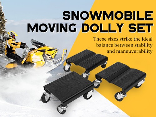 Set of 3 Dolly Storage Dollies Mover Snow Mobile 1500 LBS Snowmobile ...