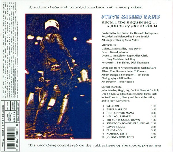 Stev Miller Band - Recall The Beginning...A Journey From Eden (CD ...