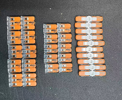 30 Wago Lever Nuts (10x inline conectors, 10x2 connectors, 10x3 ...