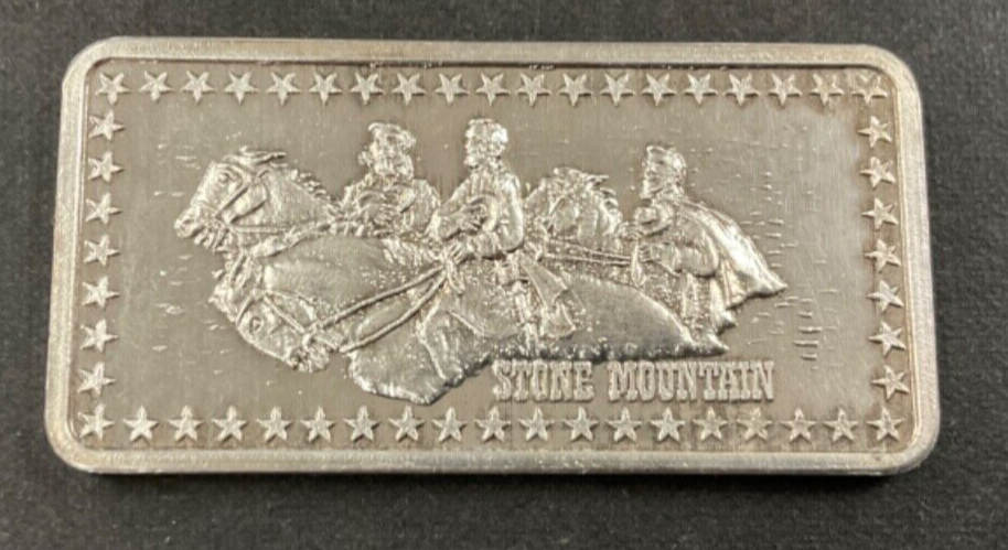 STONE MOUNTAIN Art Bar - HAMILTON MINT - HAM-17 - 1 oz .999 fine silver ...