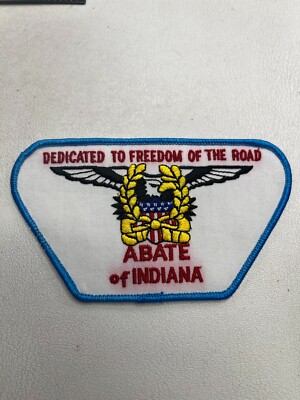 AS-IS-COLOR-BLEED Motorcycle Biker ABATE OF INDIANA Patch T147 | eBay