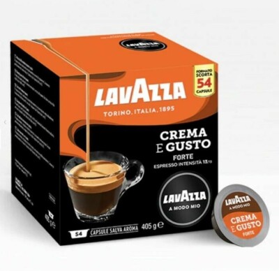 216 Capsule Caffè Lavazza A Modo Mio Crema e Gusto FORTE Originali | eBay