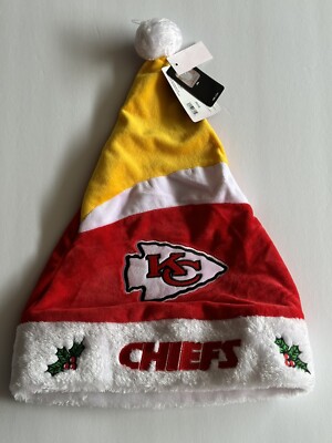 NFL Kansas City Chiefs Football Christmas 18" Santa Hat, Size Adult | eBay