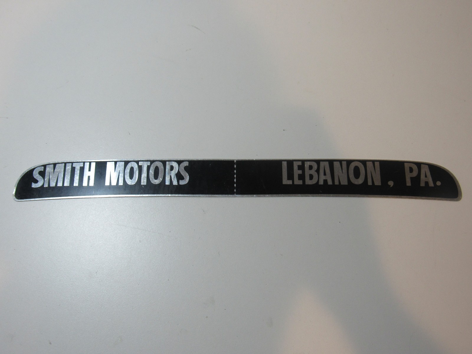 Vintage Smith Motors Studebaker License Plate Topper Antique Rare Metal ...