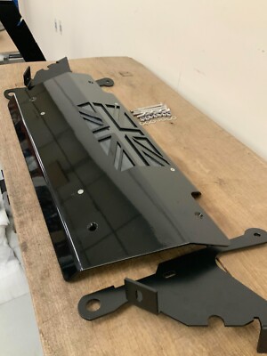 Gloss Black UNION JACK Sump Guard 5mm Aluminium Fits Land Rover ...
