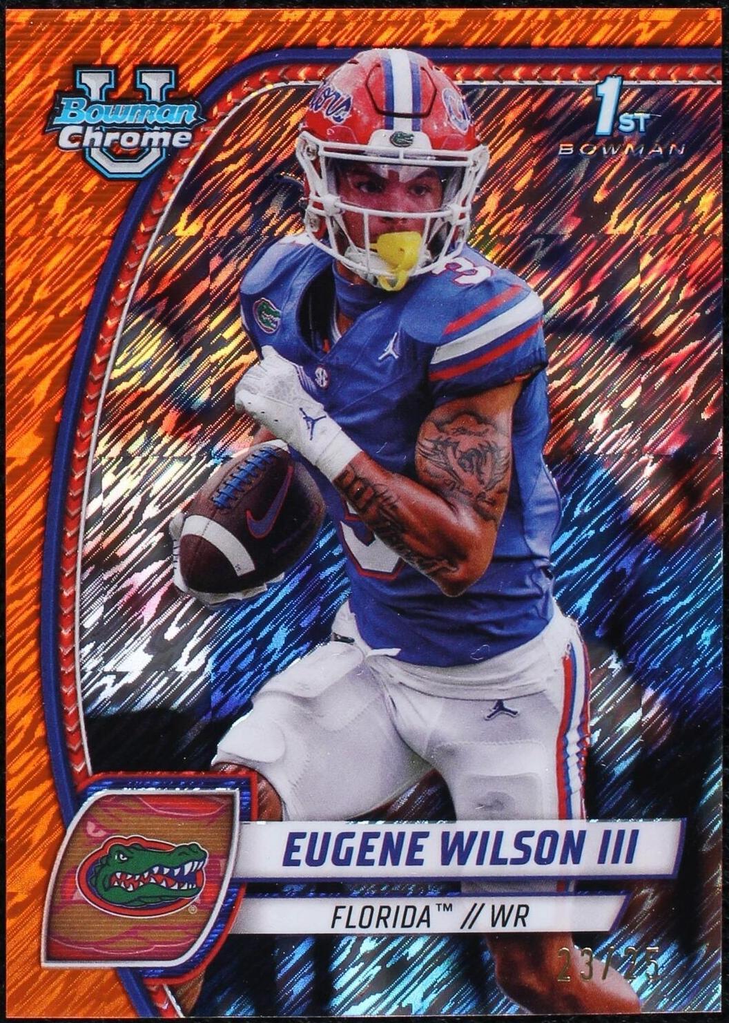 2024 Bowman University Chrome - Eugene Wilson III #74 Orange Shimmer ...
