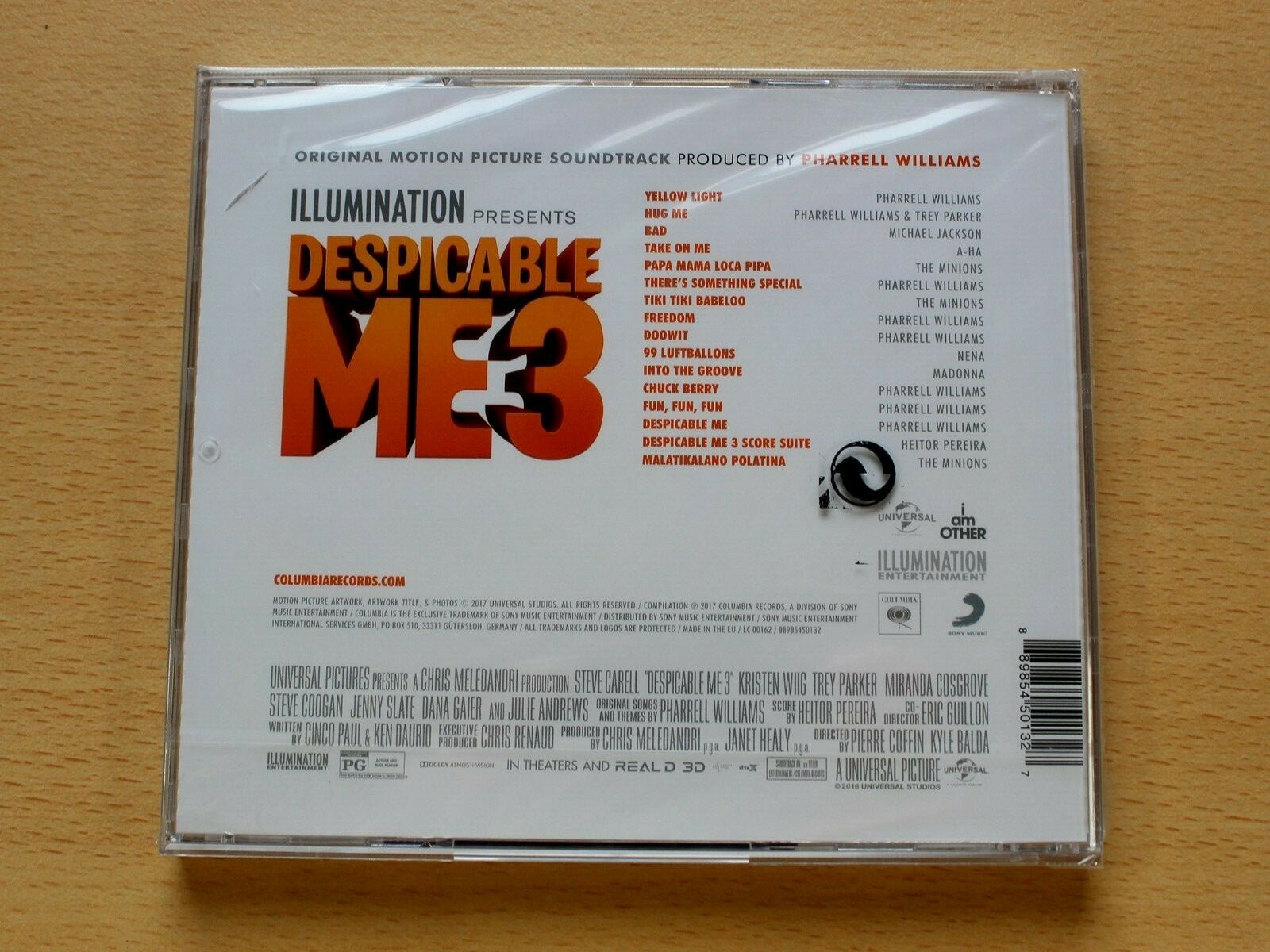 MINT & Sealed !! Despicable Me 3/2017 Soundtrack CD Album/Pharrell ...