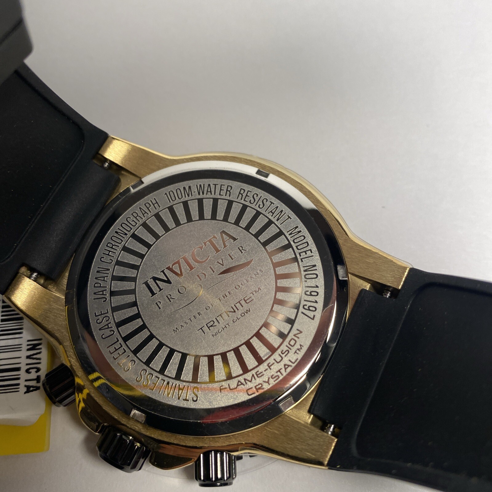 Invicta Men's 54MM Pro Diver Gold Black Chronograph Watch 19197 w/ New ...