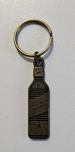 JOHNNY WALKER Red Label Old Scotch Whisky Logo Metal Keychain Key Ring ...