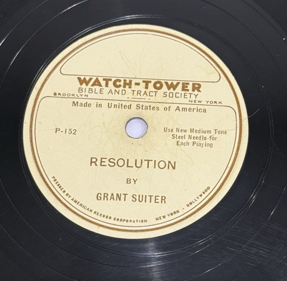 Lot of 5 Jehovah's Witnesses Watchtower 78 rpm Records- Judge ...