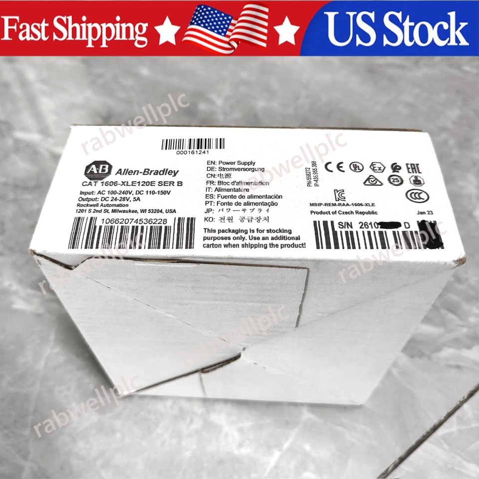 New Allen-Bradley 1606-XLE120E XLE Power Supply 120W 24VDC 5A AB 1606 ...