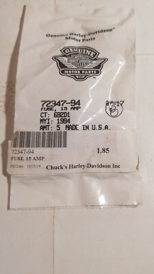 NOS Harley Davidson 72347-94 Factory 15 Amp Fuse Qty 1 | eBay