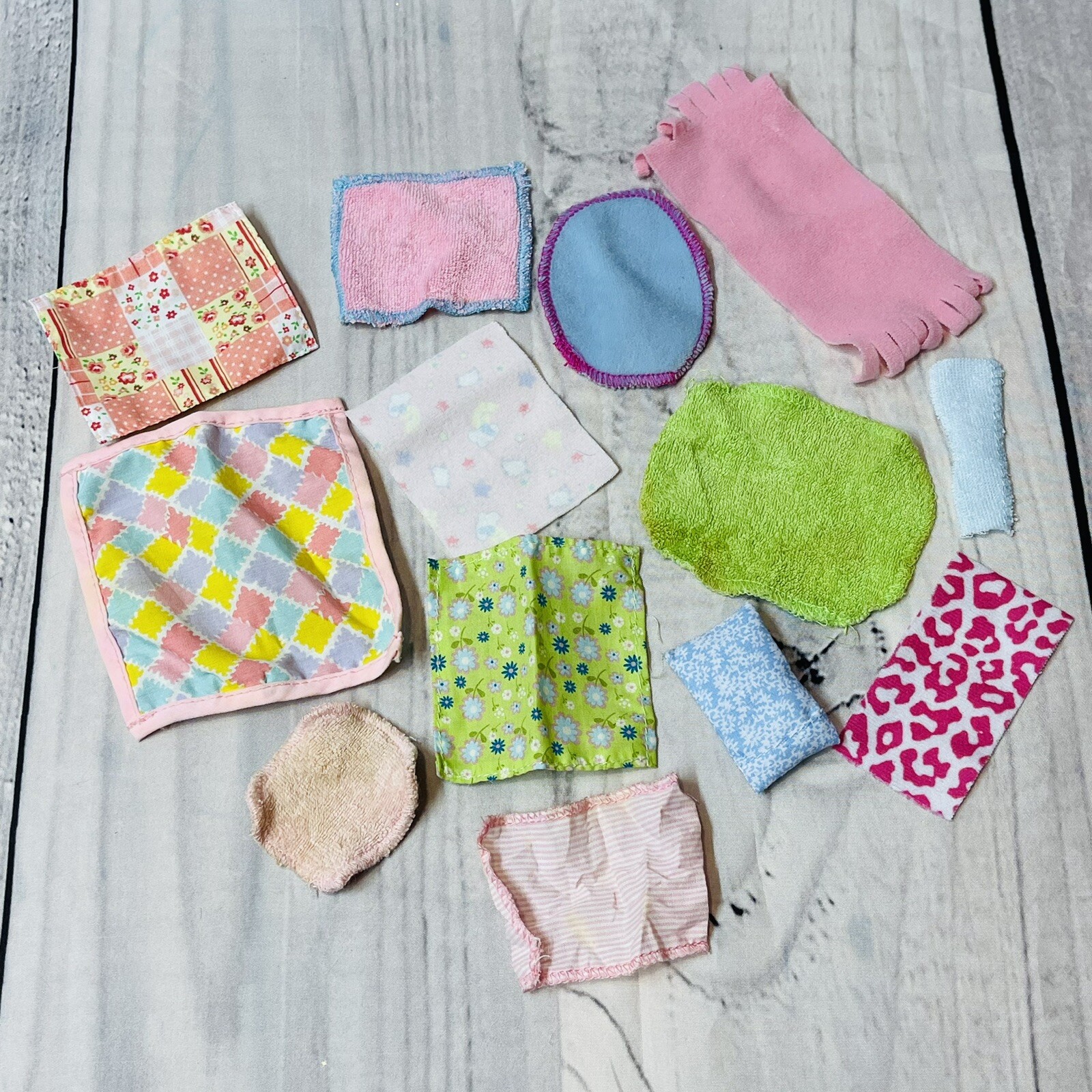 Vtg Barbie Doll House KRISSY BABY Blanket Lot Of 13 ~Rugs Door Mats ...