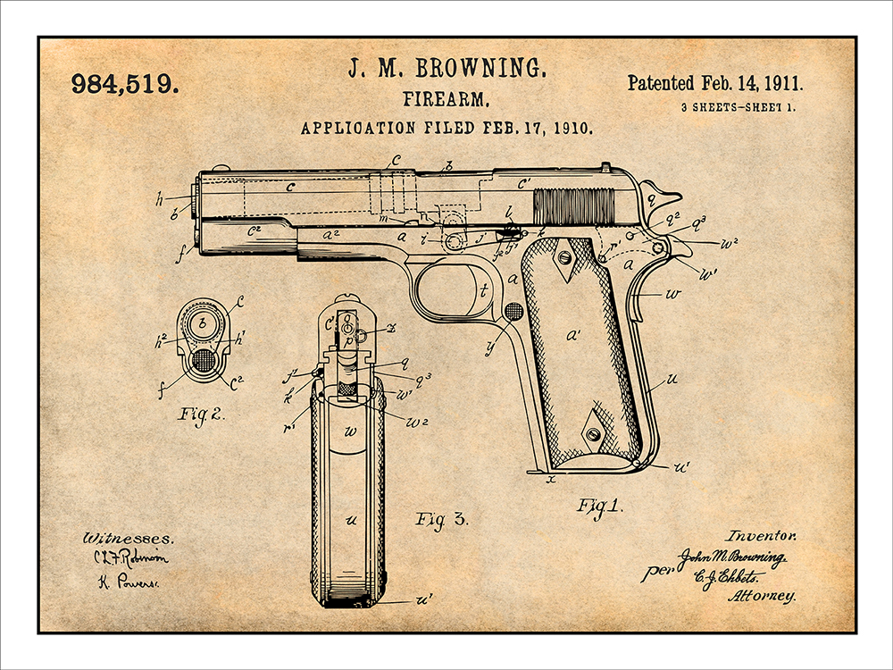 M1911 Drawing