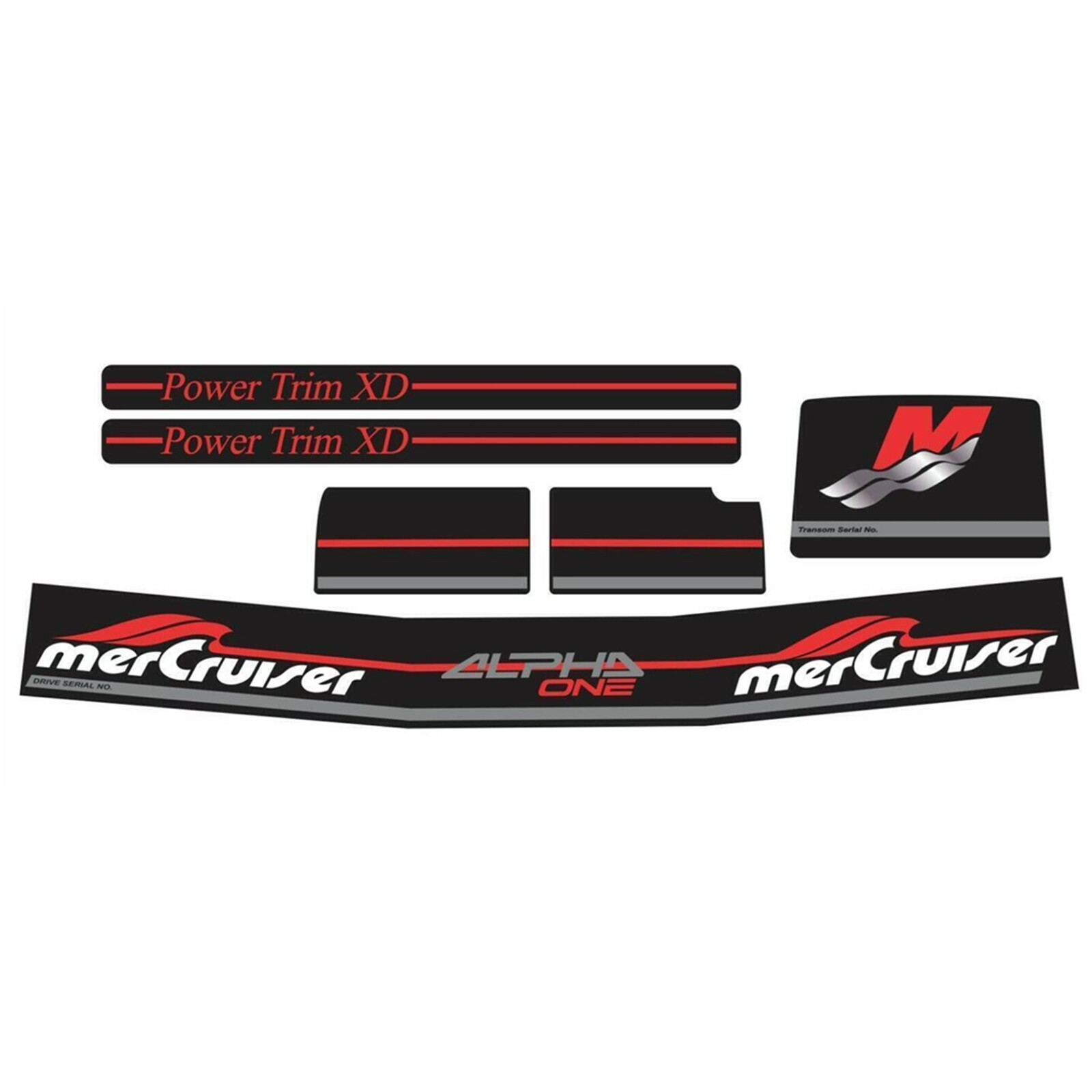 FOR MERCRUISER ALPHA ONE GEN 2 RED RAMS STICKER SET 37- 861431A98 ...
