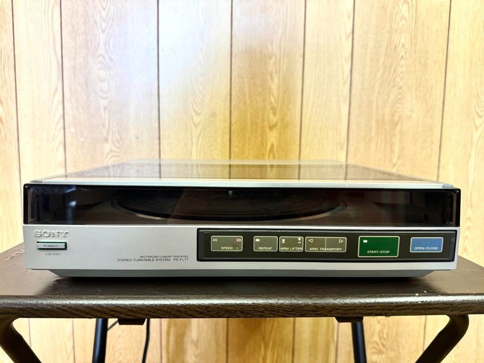 Sony PS-FL77 Stereo Turntable Record Player Linear Tracking Operation ...