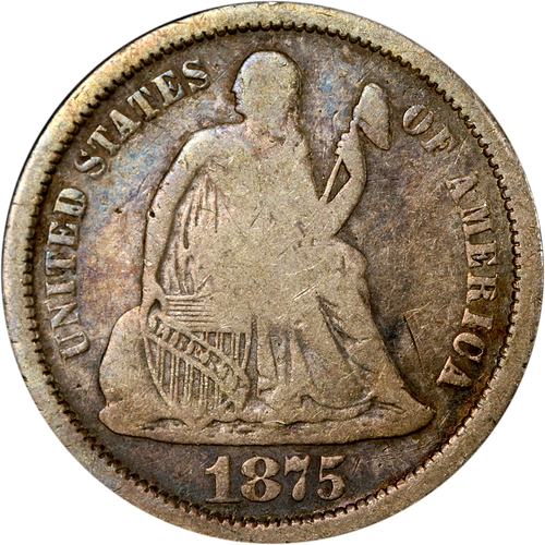 1875-S Seated Liberty Dime Great Deals From The Executive Coin Company ...