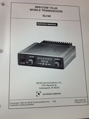 Various Vintage RELM, Regency Radio,Duplexer, Repeater Manuals HARD TO ...