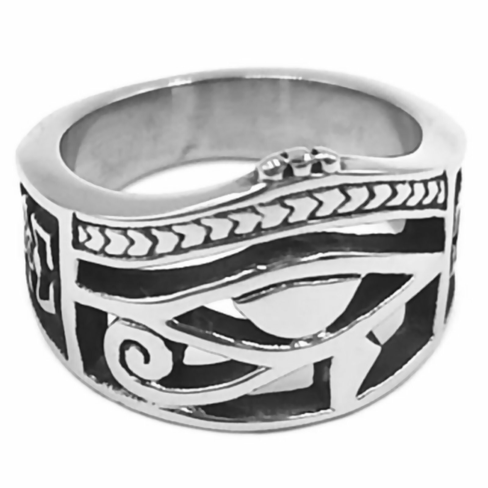 Eye of Ra Ring Mens Womens Stainless Steel Ancient Egyptian Band Size 7 ...