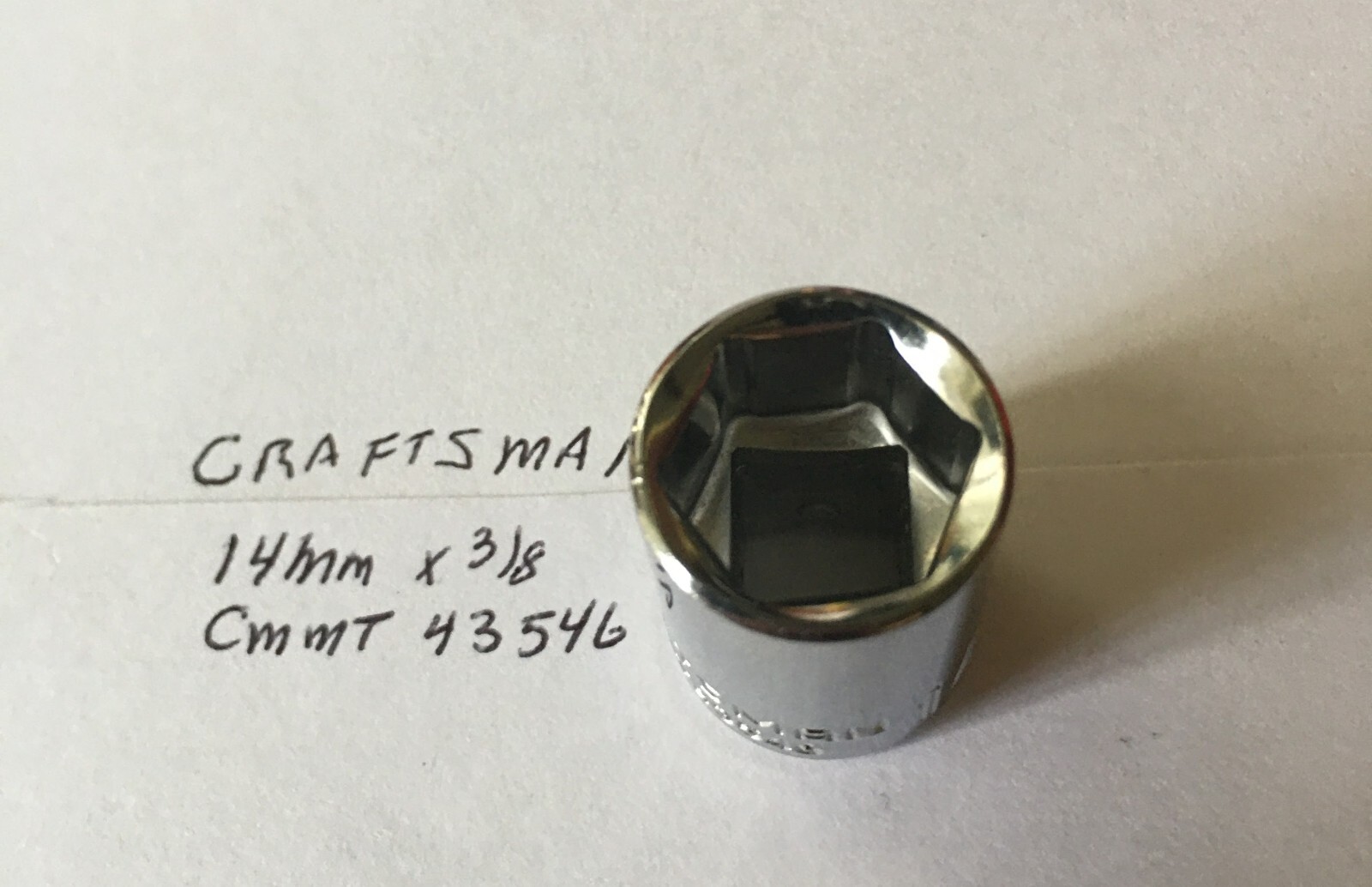 Craftsman 14 mm x 3/8" Dr Socket - 6 Pt CMMT 43546 Chrome Finish Free ...