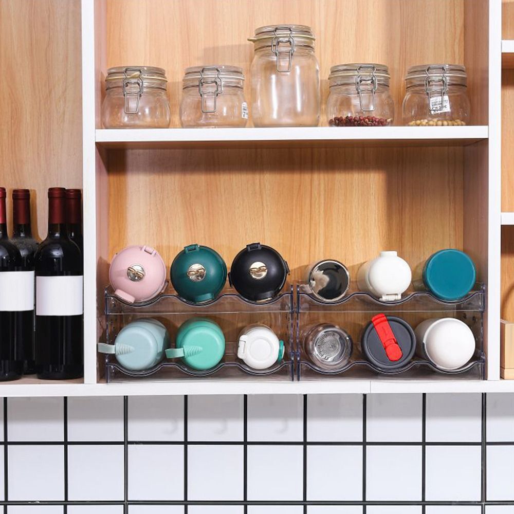 Plastic Cabinet Fridge Mug Cup Holder Water Bottle Organizer Wine Racks ...