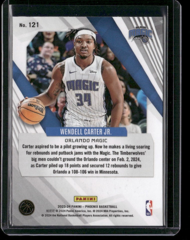 2023-24 Panini Phoenix #121 Wendell Carter Jr. Phoenix Heiroglyphs ...