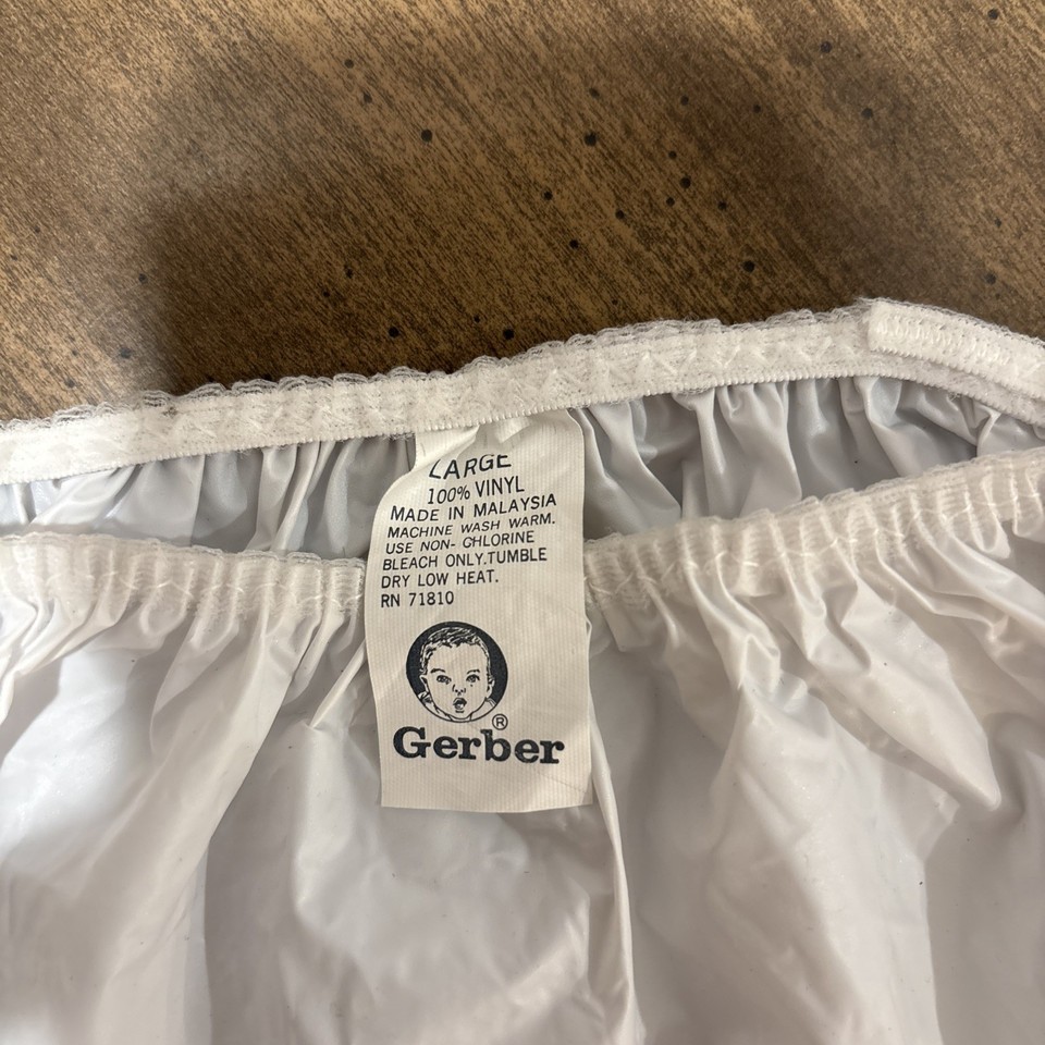 Vintage Gerber Baby Plastic Vinyl Pants Size Large White | eBay