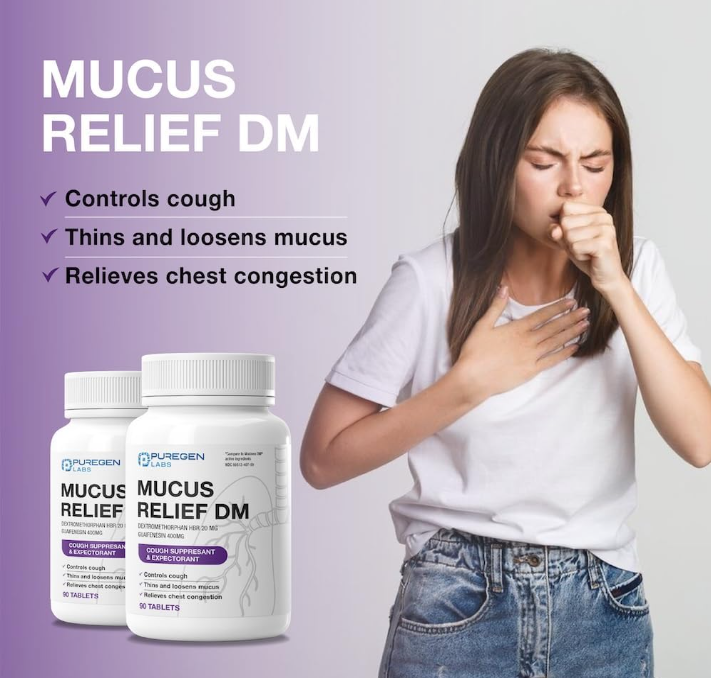 Mucus Relief DM 90 Tablets – 20mg DXM + 400mg Guaifenesin, Chest ...