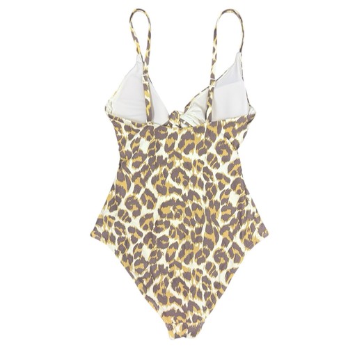 AERIE Leopard Wrap One Piece Swimsuit Full Coverage Womens XS Padded ...