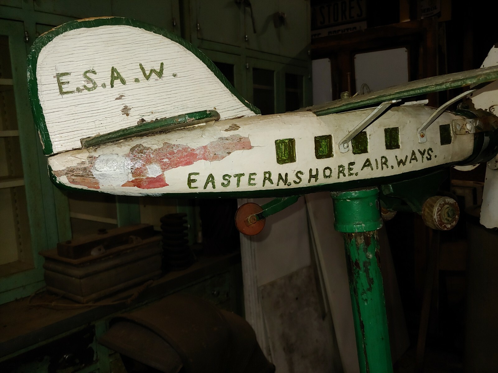 Antique Handmade Airplane Folk Art, Eastern Shore Air Ways, ESAW | eBay