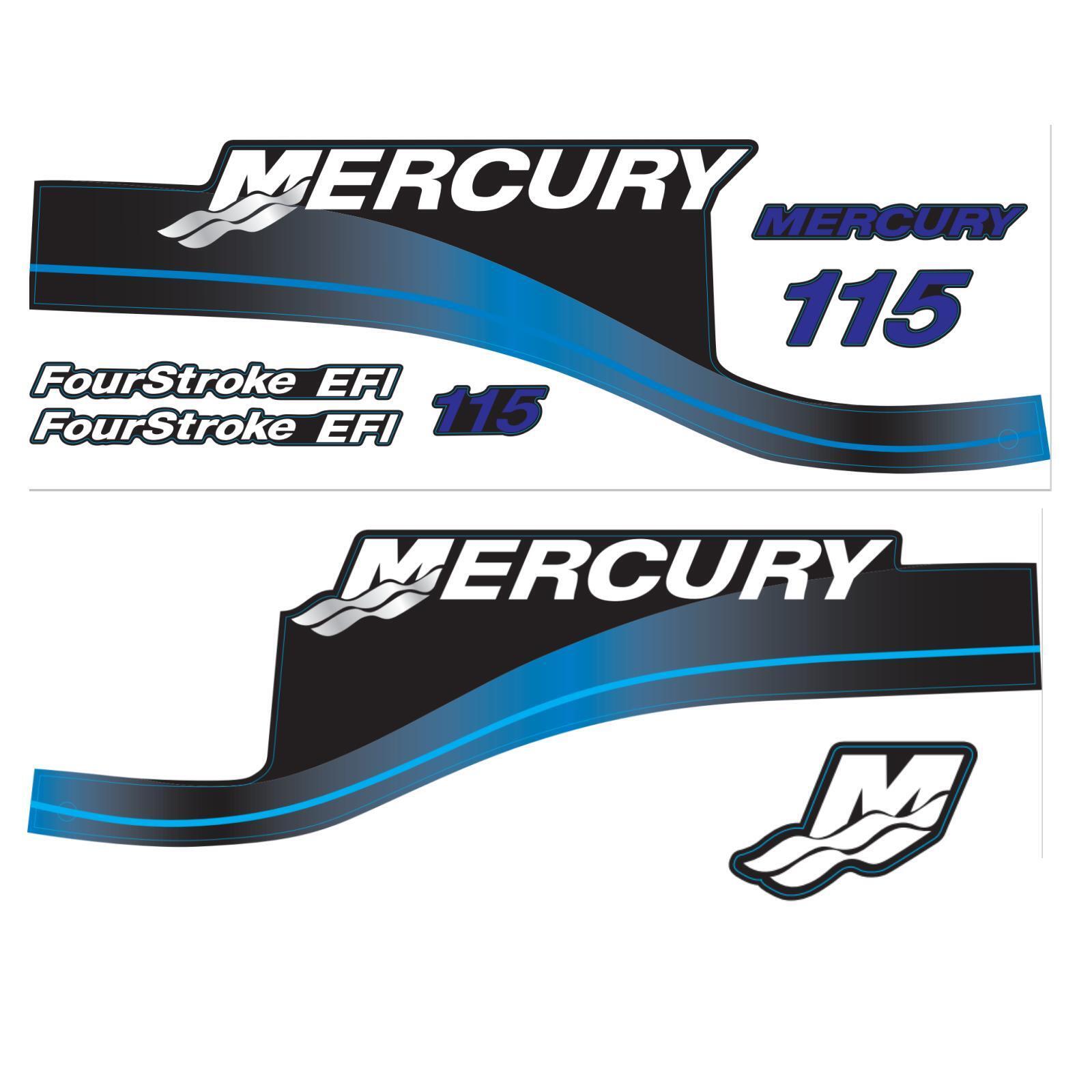 Mercury Outboard Decals Sticker 115hp EFI 4-Stroke 37-881649A01 Blue ...