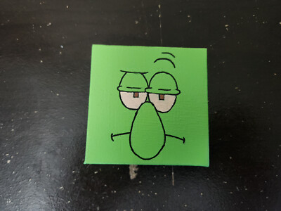 Handpainted Stretched Canvas Magnet Squidward (*FAST SHIPPING!*) | eBay