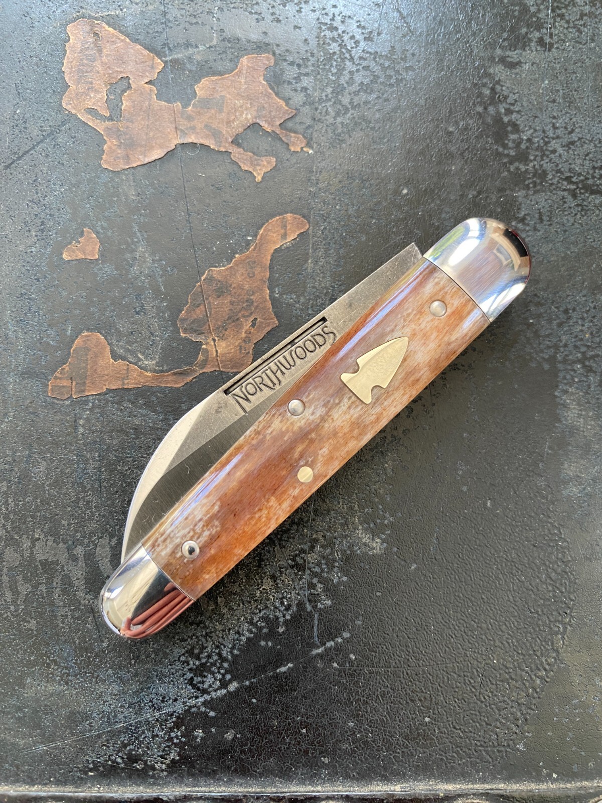 Northwoods Knives Bear Lake Knife GIRAFFE bone #40 - NEW with packaging ...