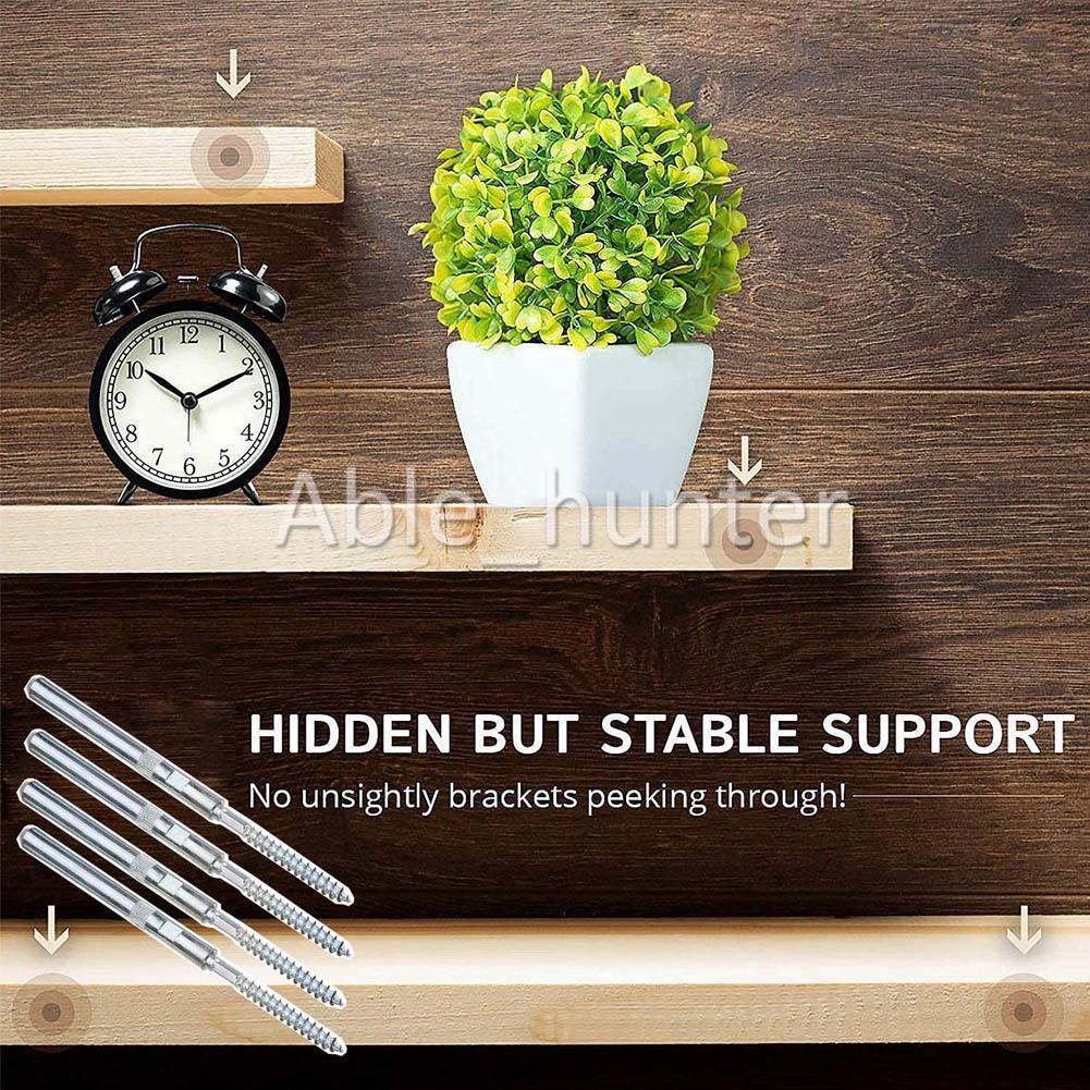 8X Concealed Floating Hidden Shelf Support Pins Bracket Masonry Kit ...