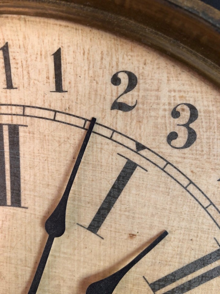 Rare antique SETH THOMAS big Calendar CLOCK DIAL/Face part ONLY brass ...