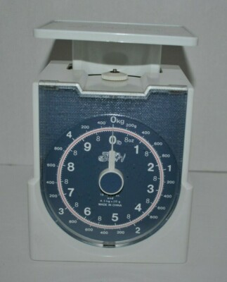 Vintage Mid Century White Plastic Kitchen Scale Weight Scale Not ...