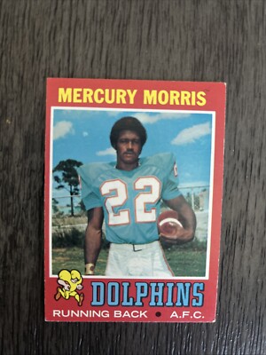 1971 Topps - #91 Mercury Morris (RC) - Miami Dolphins | eBay