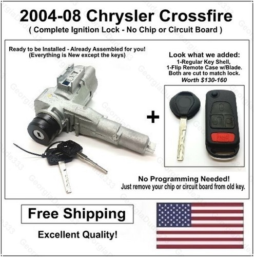 2004-08 Chrysler Crossfire Ignition Lock Cylinder Complete Replacement ...