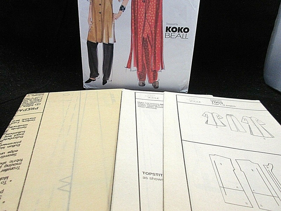 Very Easy Vogue Pattern 7053 Koko Beall Size-8-10-12 | eBay