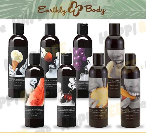 Earthly Body Flavored Edible Massage Oil Natural Vegan Choose Flavor | eBay