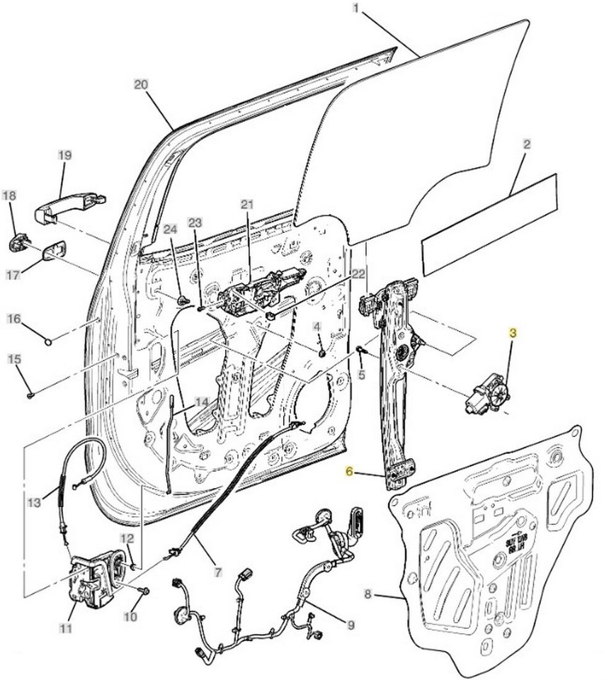 13533607 OEM Rear Left Door Lock Actuator Motor Buick Chevrolet Tahoe ...