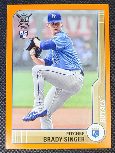 2021 Topps Big League Orange Parallel Rookie Card Brady Singer #113 ...
