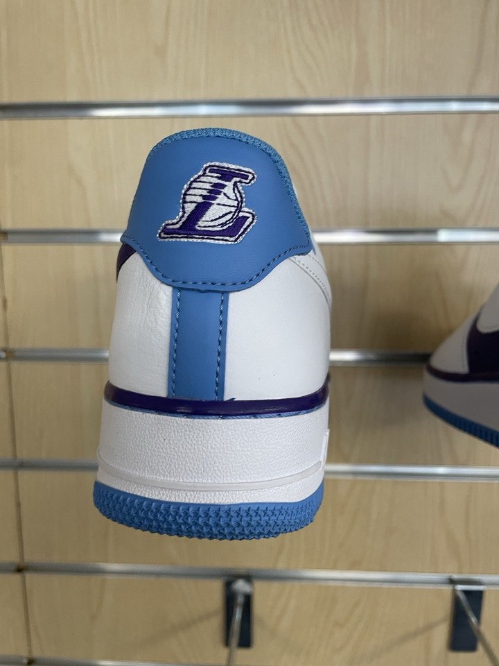 Nike Air Force 1 AF1 07 LV8 EMB 75th Anniversary Lakers NBA UK9 DC8874 ...