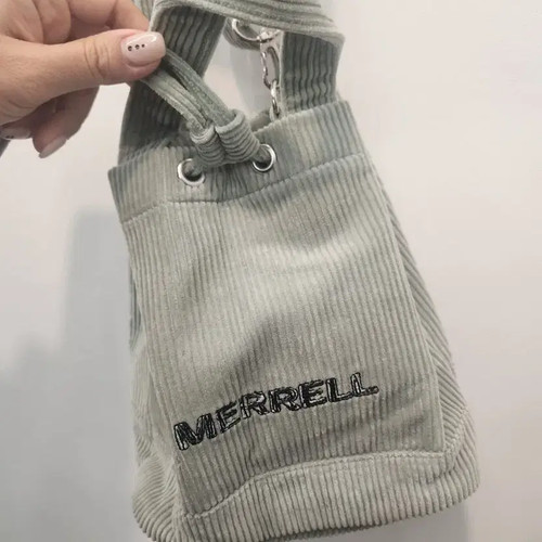 Merrell Corduroy Bucket Bag - Mint Green Small Shoulder Bag | eBay