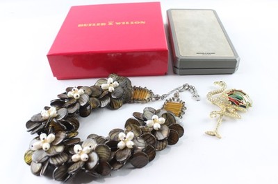 Butler & Wilson Jewellery Floral Collar Statement Flamingo Signed ...