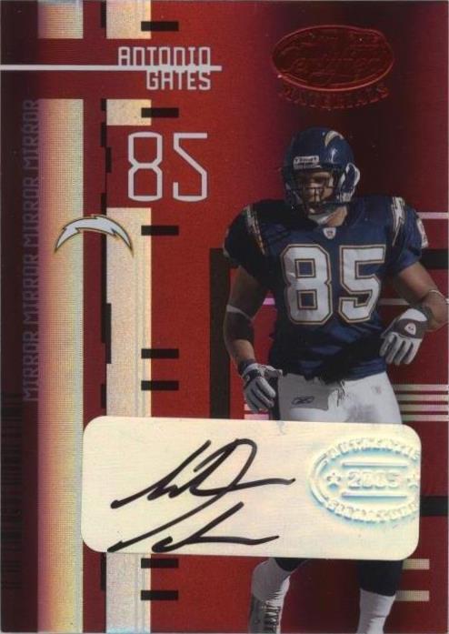 2005 Leaf Certified Materials - Antonio Gates #101 Mirror Red ...
