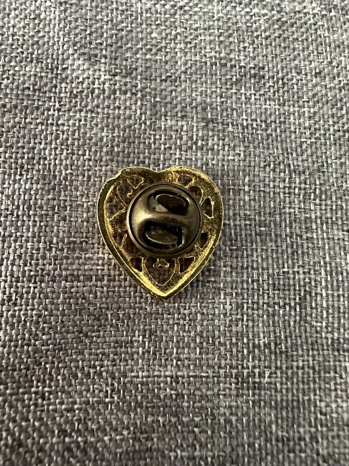 Vintage Heart with Ruby Gold Tone Tac/ Pin Harriet Carter | eBay