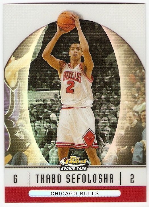 2006-07 TOPPS FINEST ROOKIE REFRACTOR THABO SEFOLOSHA OKLAHOMA CITY ...